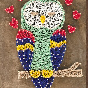 String Art Creative DIY Kit "owl" 7.5"x11.4" / 19.0x29.0 Cm, Wall Decor ...