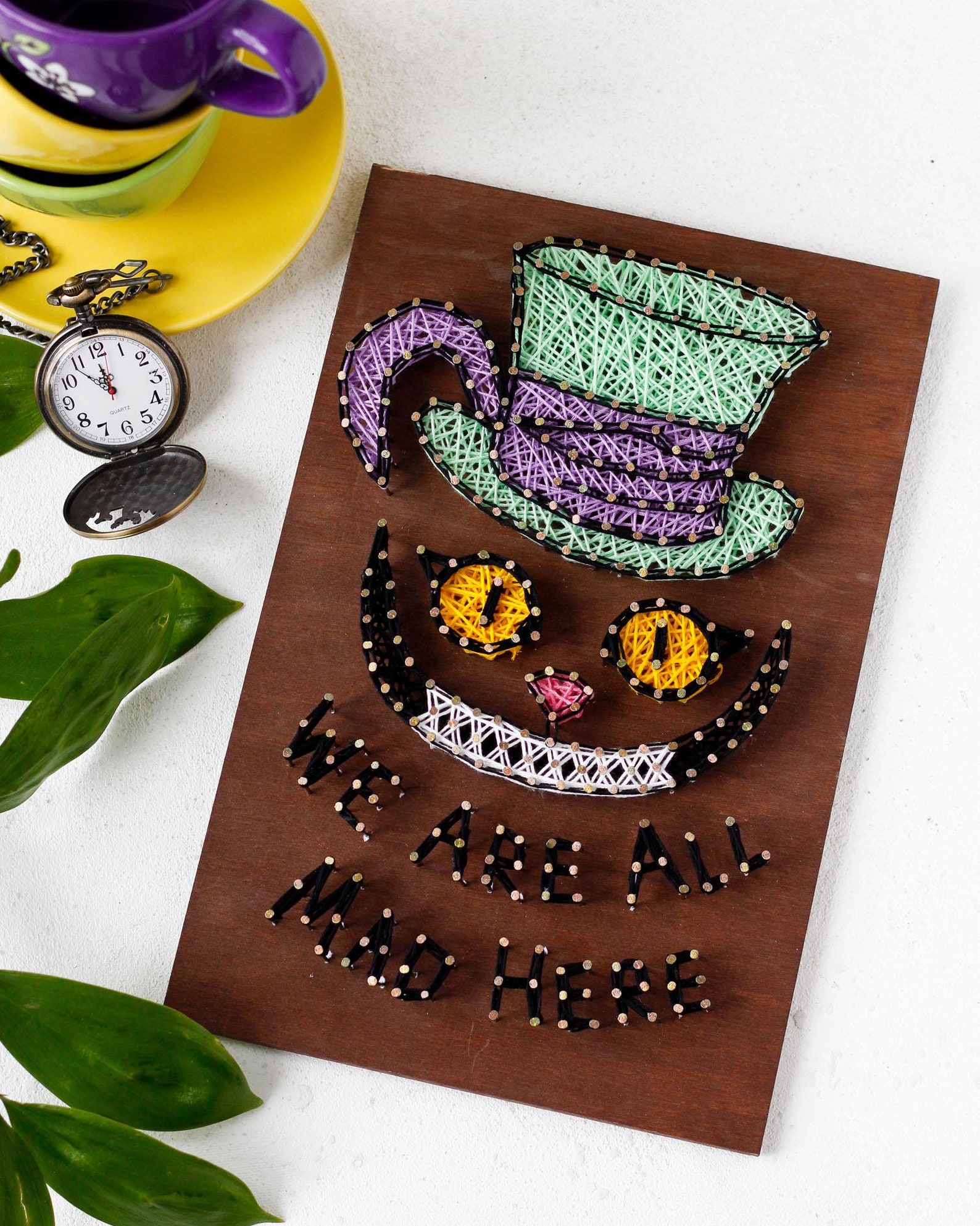 String Art Creative DIY Kit cat Cheshire - Etsy