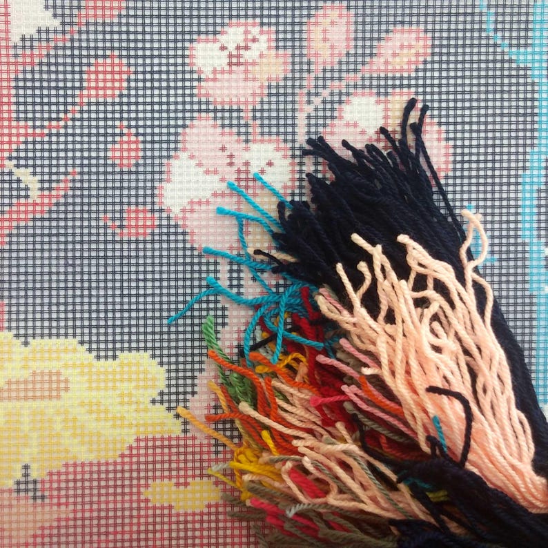 DIY Needlepoint Pillow Kit "sea Anemones" | Tapestry Cushion, Tent ...