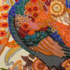 DIY Bead Embroidery Kit on Art Canvas "sunrise" | Unique Beadwork Kit ...