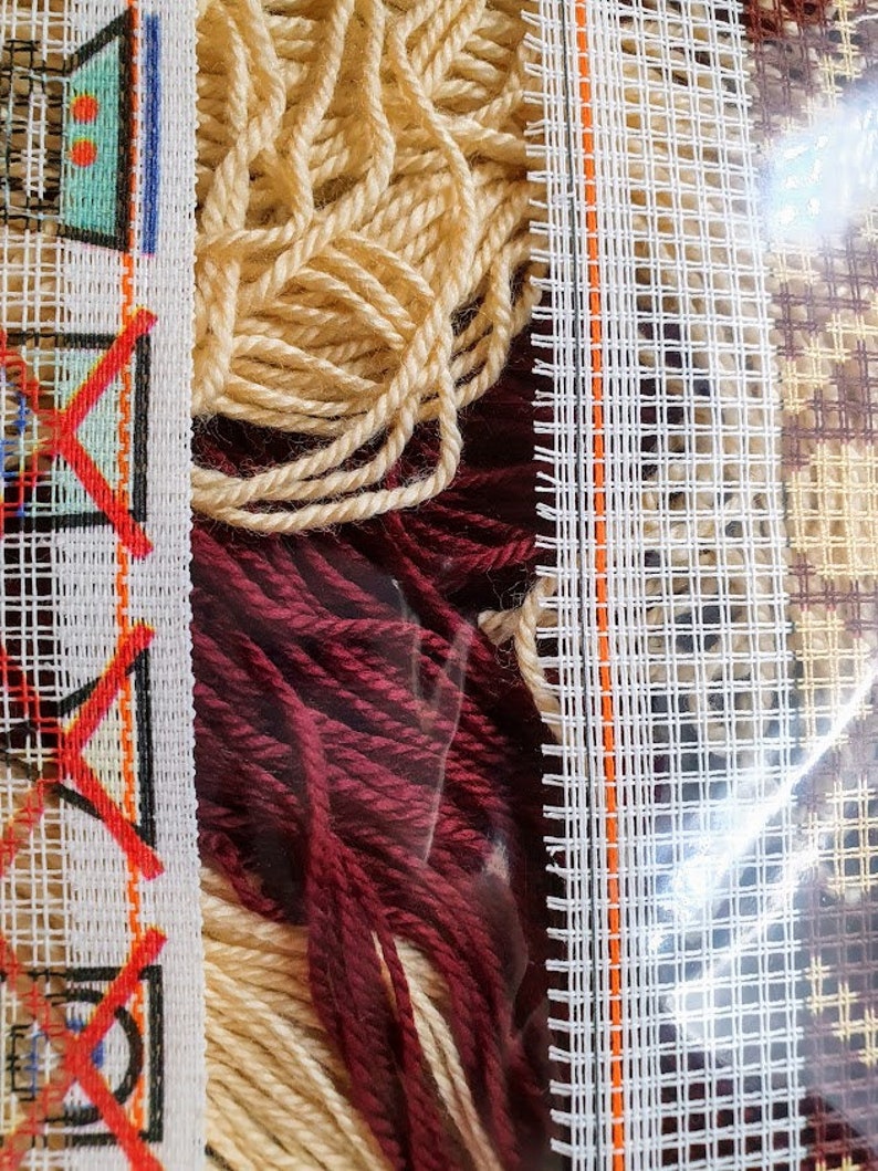 DIY Needlepoint Pillow Kit Floral Patterns | Etsy