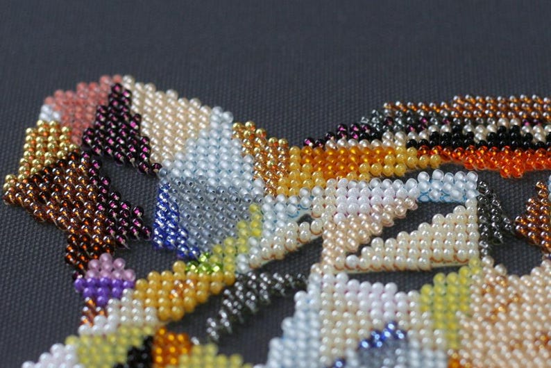 DIY Bead Embroidery Kit, Beadwork Craft Kit for Adults, Art Canvas Wall ...