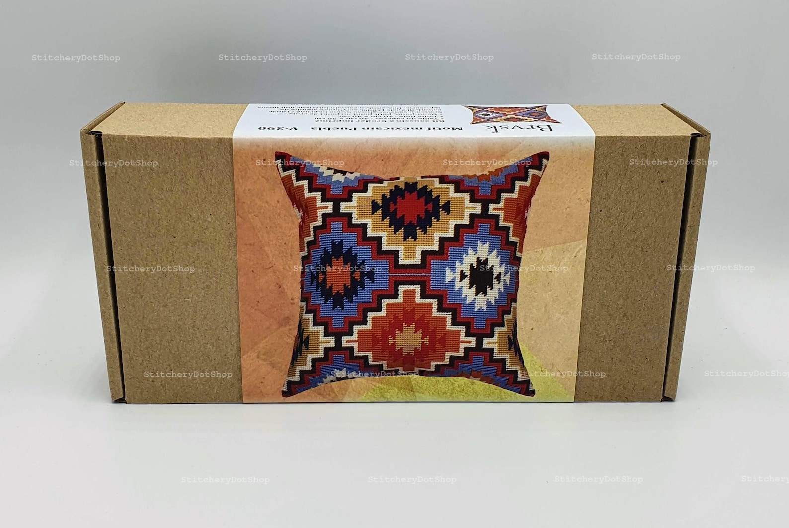 DIY Needlepoint Pillow Kit "puebla Mexican Pattern" | Tapestry Cushion ...