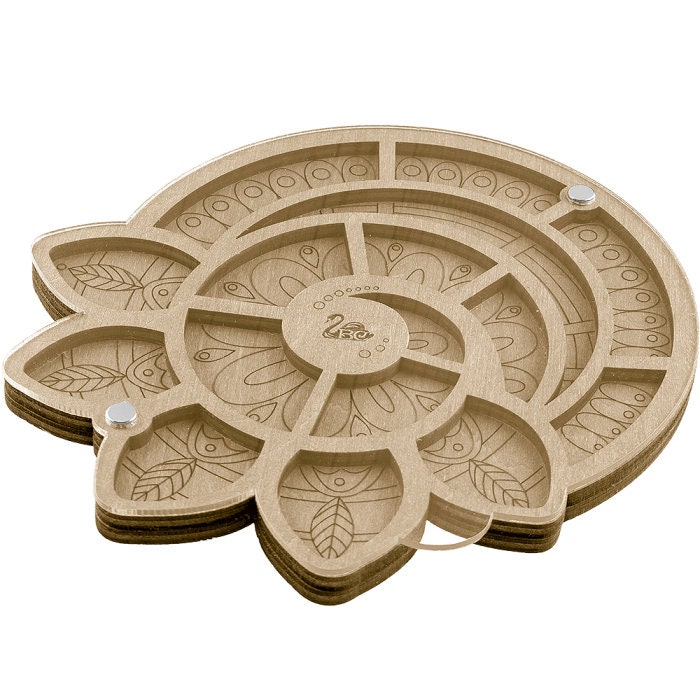 Wood Bead Organizer Tray With Lid leaflets Seed - Etsy