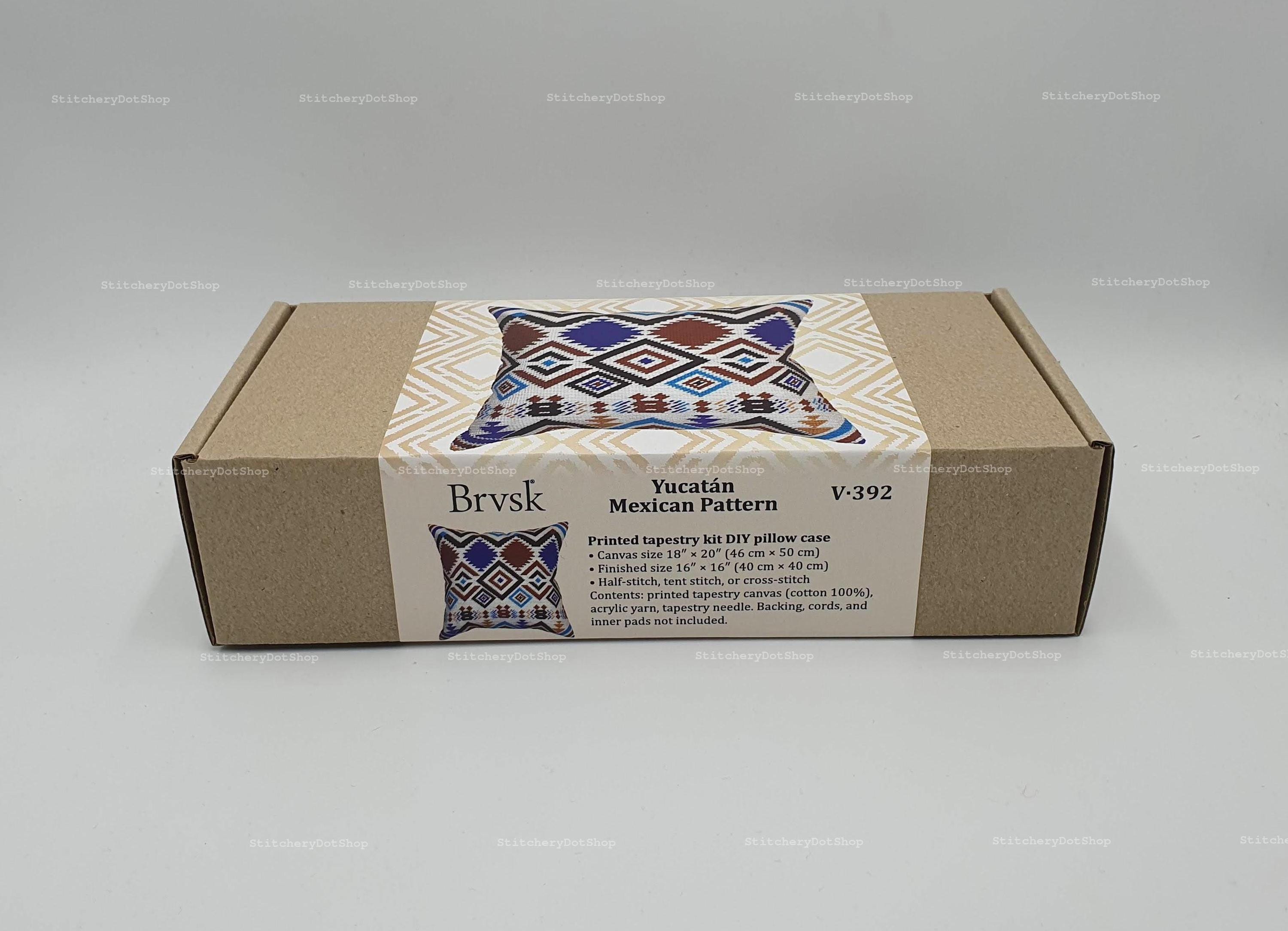 DIY Needlepoint Pillow Kit "yucatán Mexican Pattern" | Tapestry Cushion ...