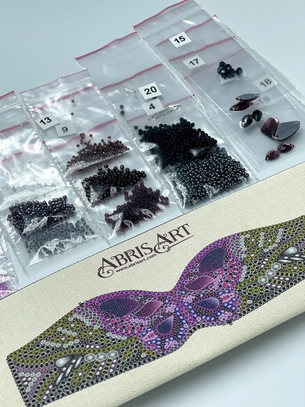 DIY Beaded bracelet kit Purple wave / Bead | Etsy