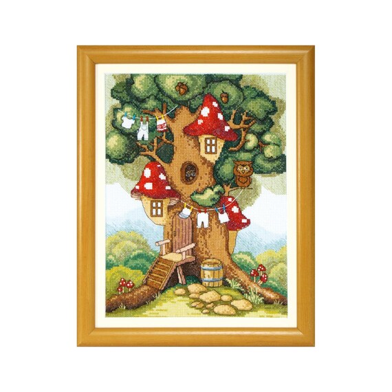 DIY Mixed Technique Stitch Kit magic Oak Cross - Etsy