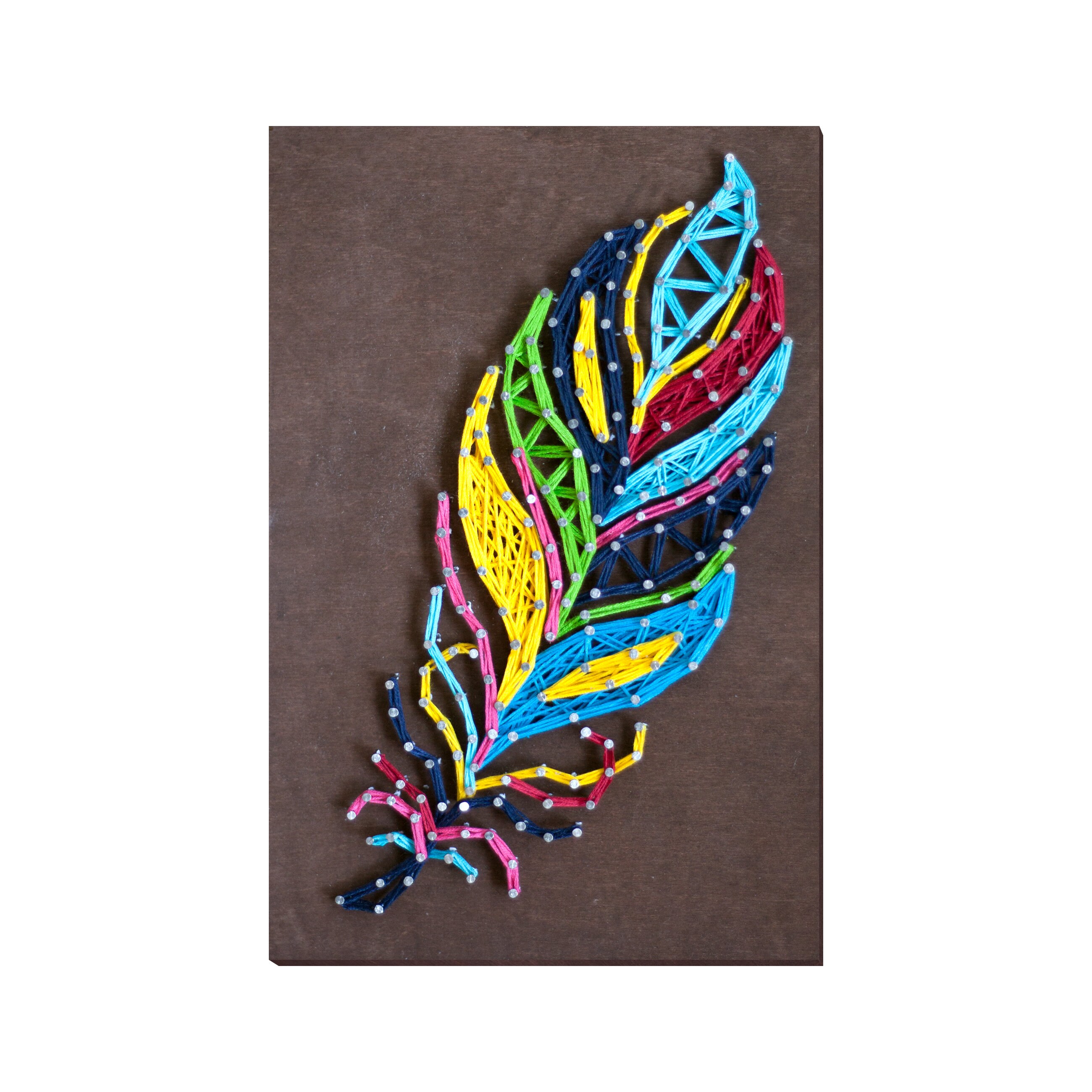 String Art Creative DIY Kit multicolored Feather - Etsy