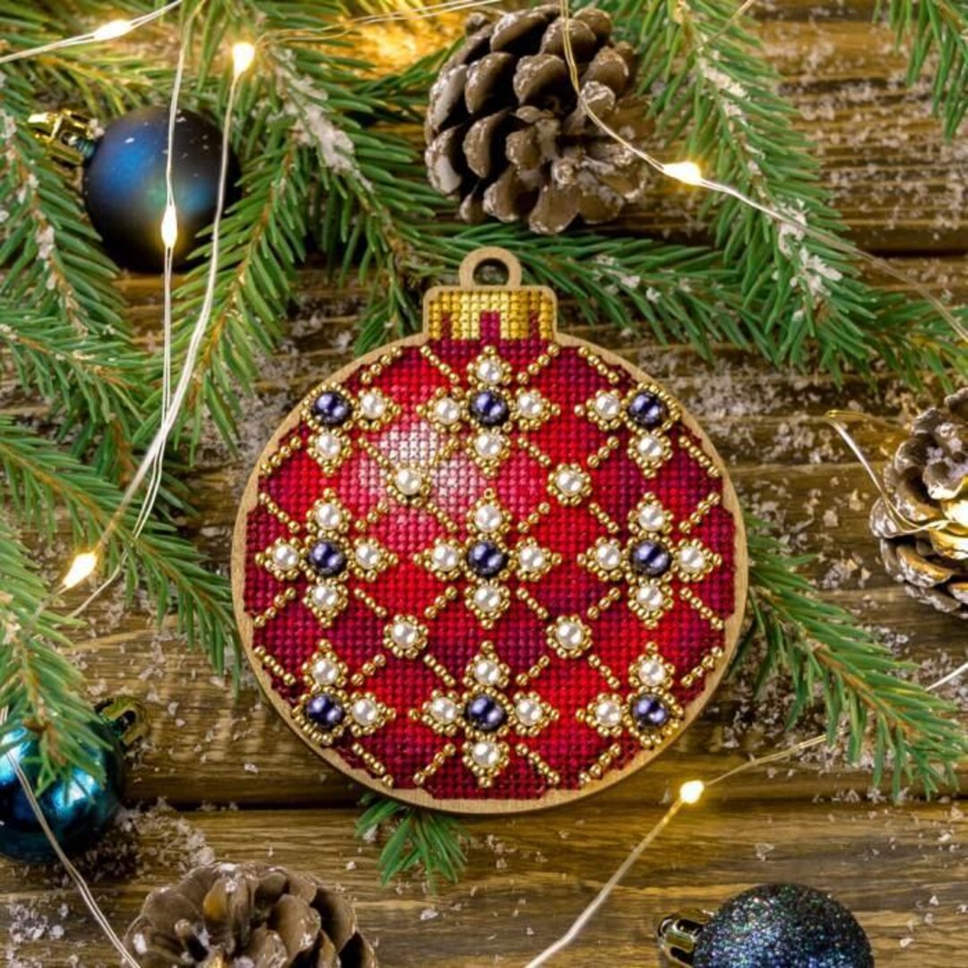 DIY Christmas Tree Toy Kit "red Ball" | Embroidery Kit | Christmas Tree ...