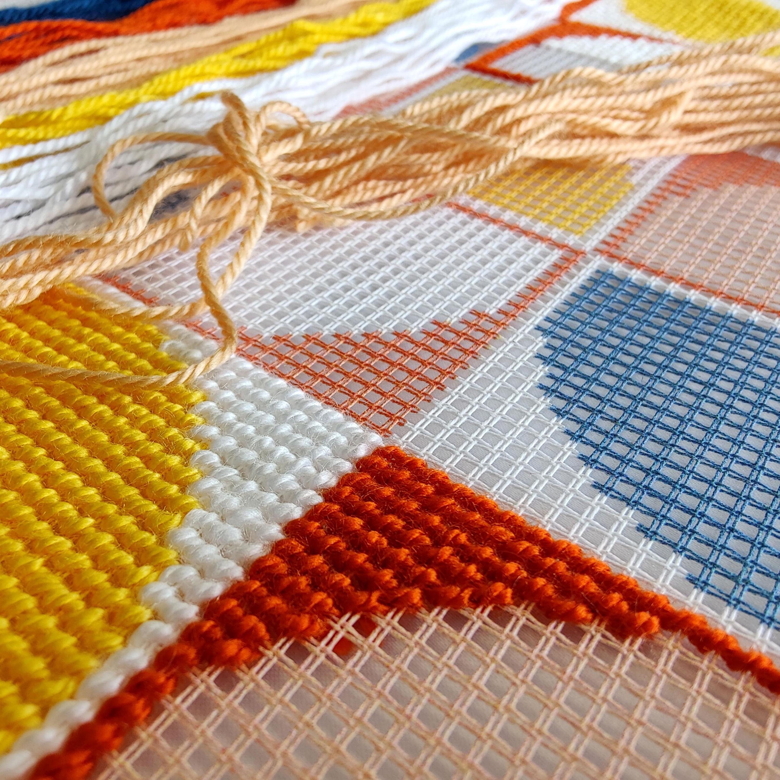 DIY Needlepoint Pillow Kit "golden Age Pattern" | Tapestry Cushion ...