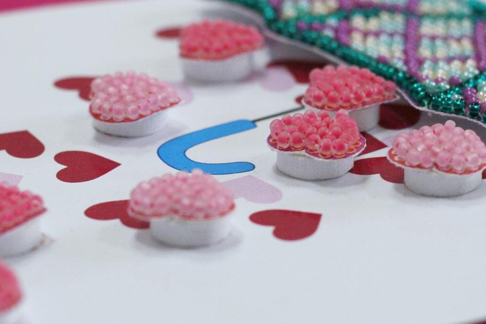 DIY 3D Postcard Kit "love Rain" for Embroidery With Beads, Bead ...