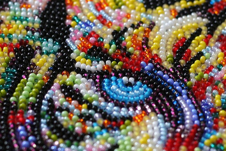 DIY Bead Embroidery Kit, Beadwork Craft Kit for Adults, Art Canvas Wall ...