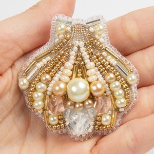 Beadwork Kit for Creating Brooch "shell", DIY Jewelry Making Kit ...