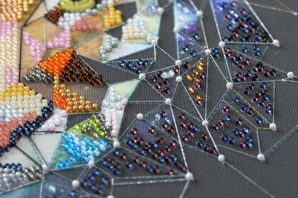 DIY Bead Embroidery Kit, Beadwork Craft Kit for Adults, Art Canvas Wall ...