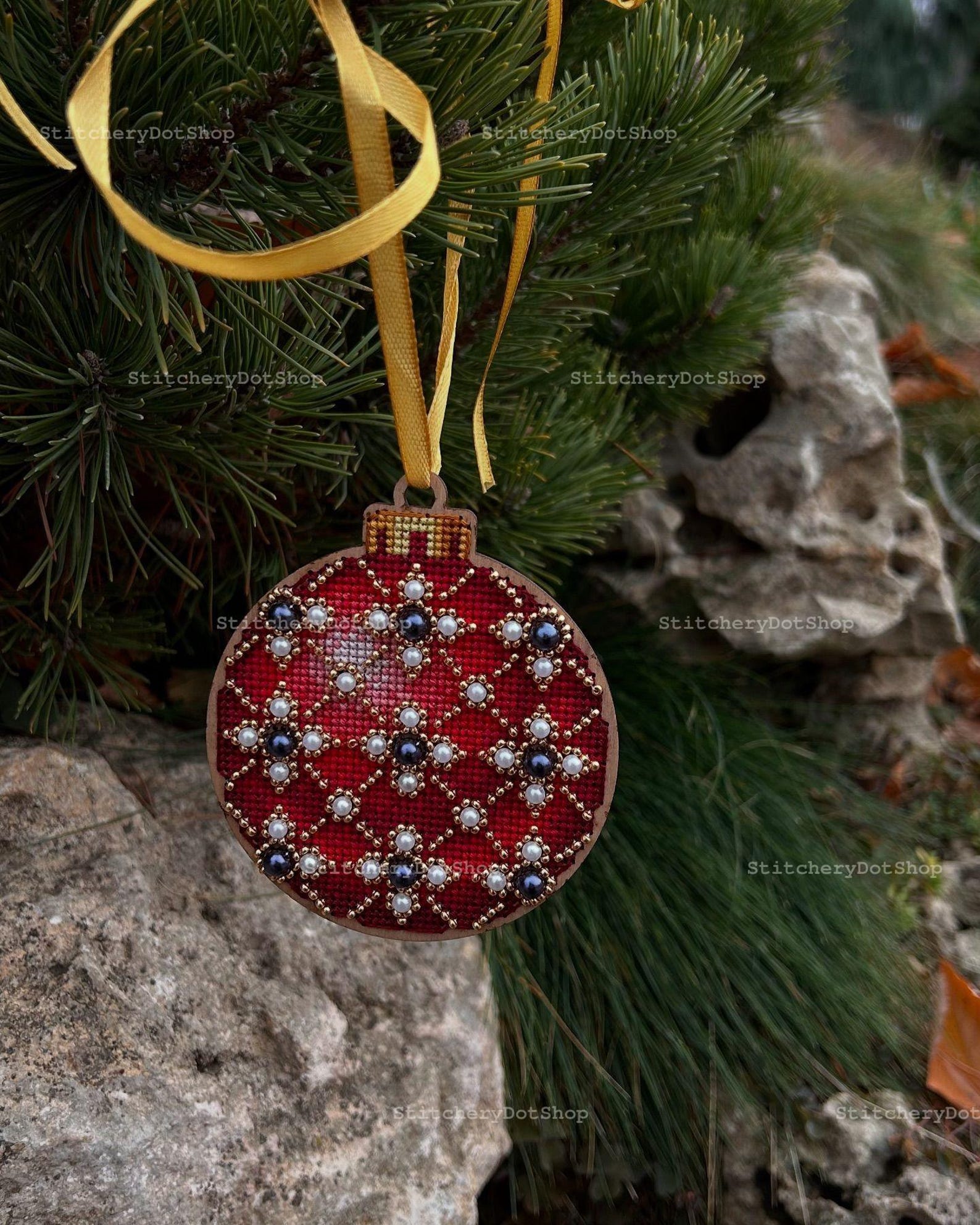 DIY Christmas Tree Toy Kit "red Ball" | Embroidery Kit | Christmas Tree ...
