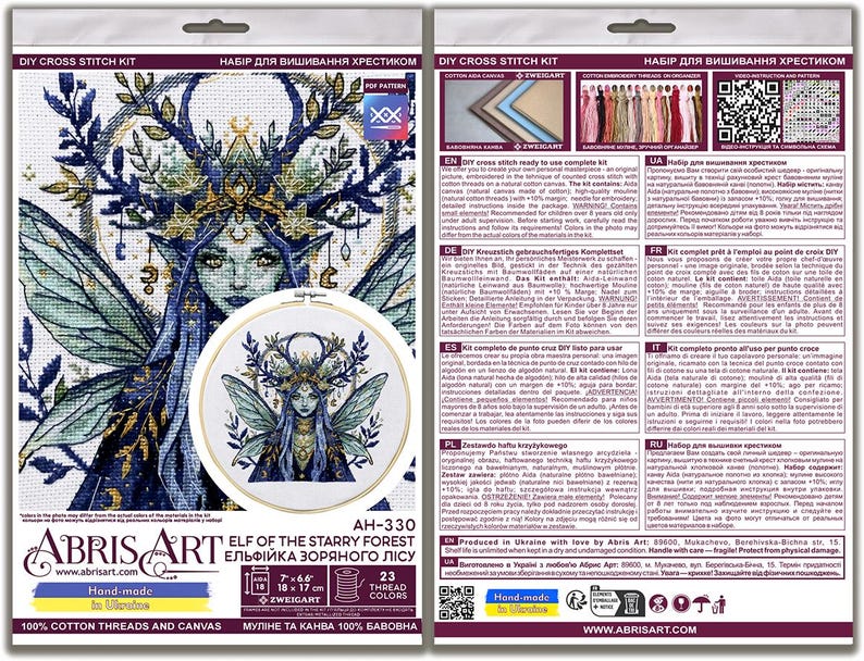 DIY Counted Cross Stitch Kit "elf of the Starry Forest", Embroidery Kit ...