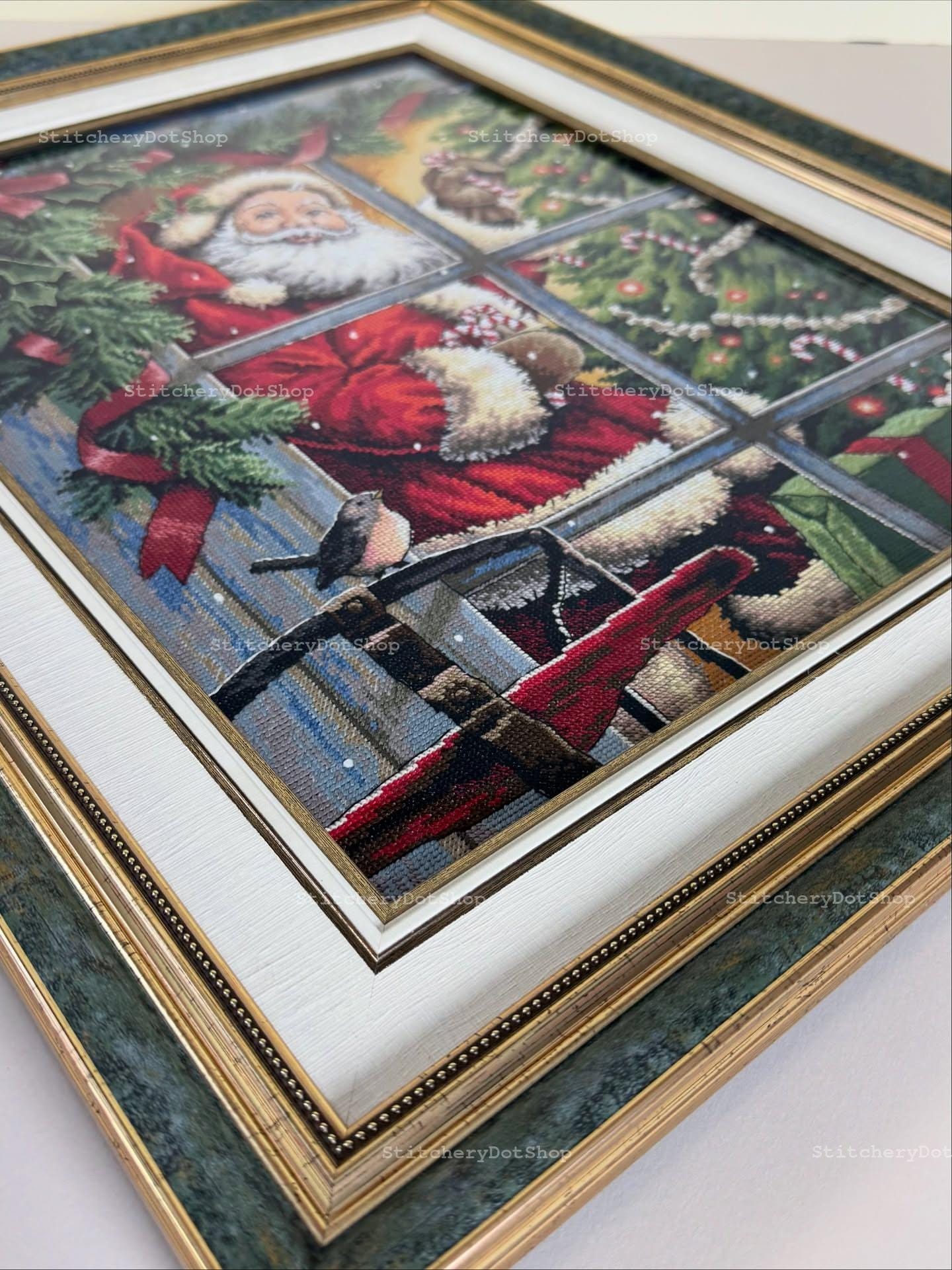 DIY Counted Cross Stitch Kit Dimensions "candy Cane Santa" Broidery Kit ...
