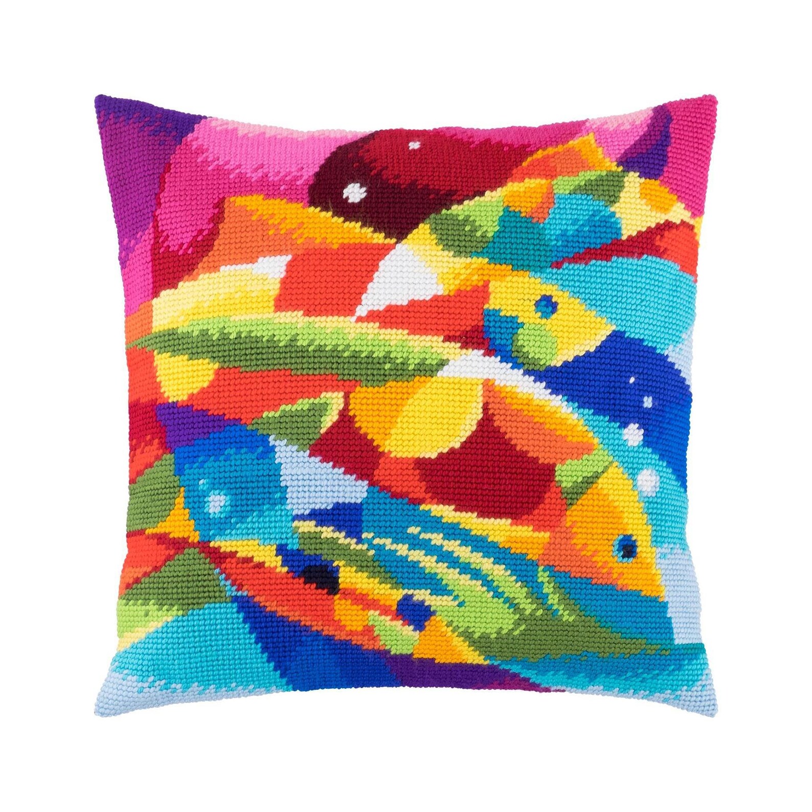 DIY Needlepoint Pillow Kit abstract Fish Tapestry - Etsy
