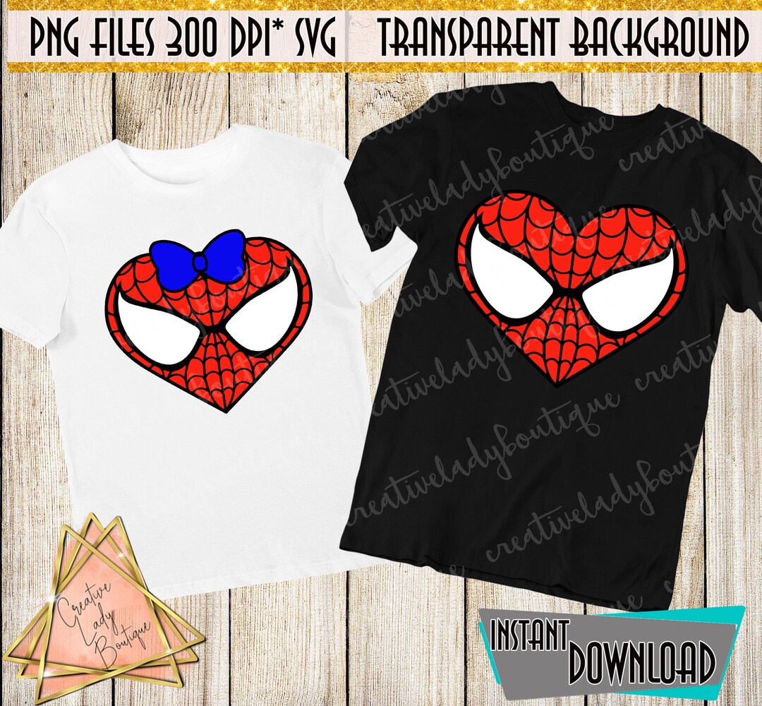 Spider-man Valentines PNG Files Spider-man Heard SVG Files Love ...