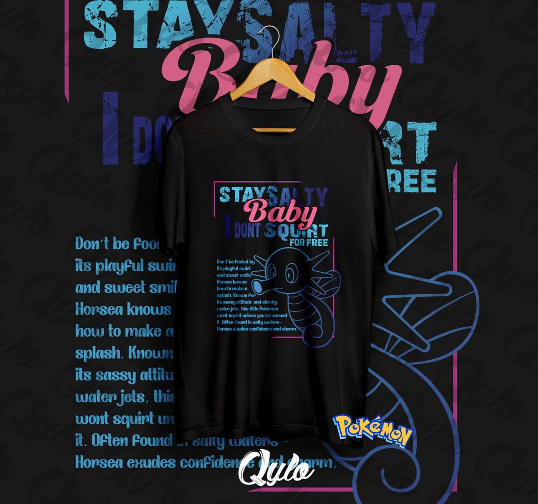 Custom Pokemon Shirt Horsea | Pokemon Apparel| Custom Horsea Shirt ...