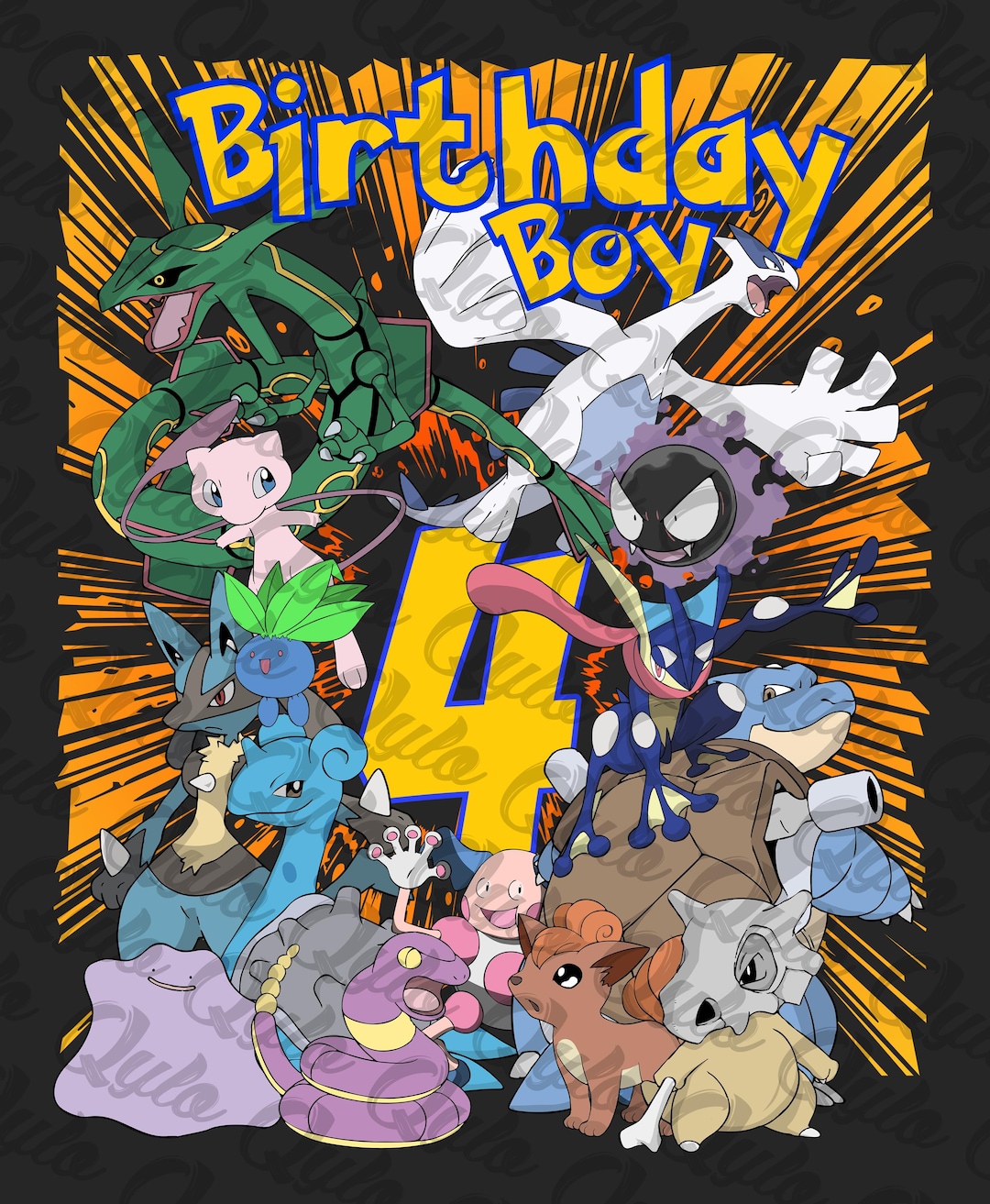 Personalized Pokemon Birthday Shirt | Custom Kids Party Tee - Etsy