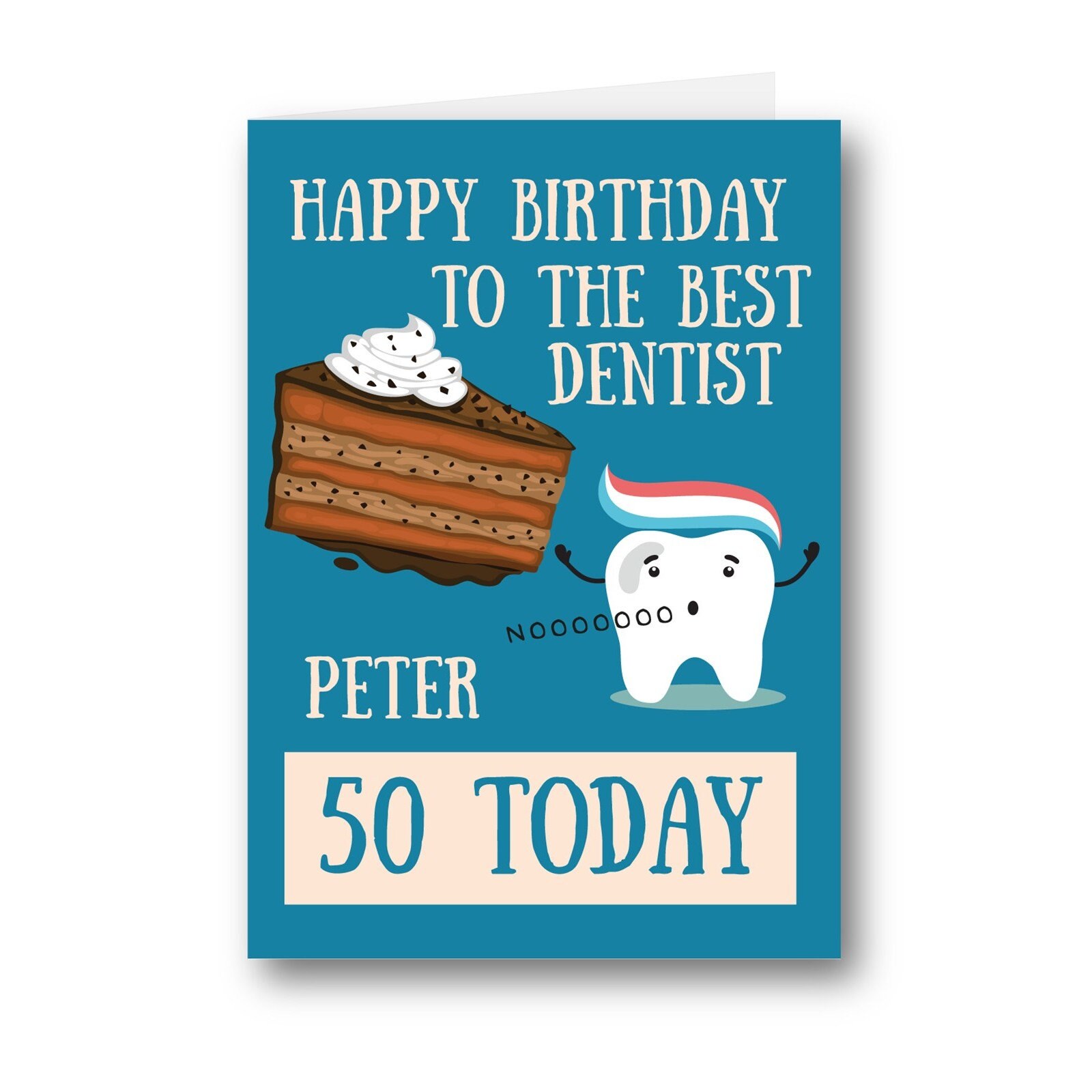 Personalised Card Happy Birthday Best Dentist Dental Nurse | Etsy