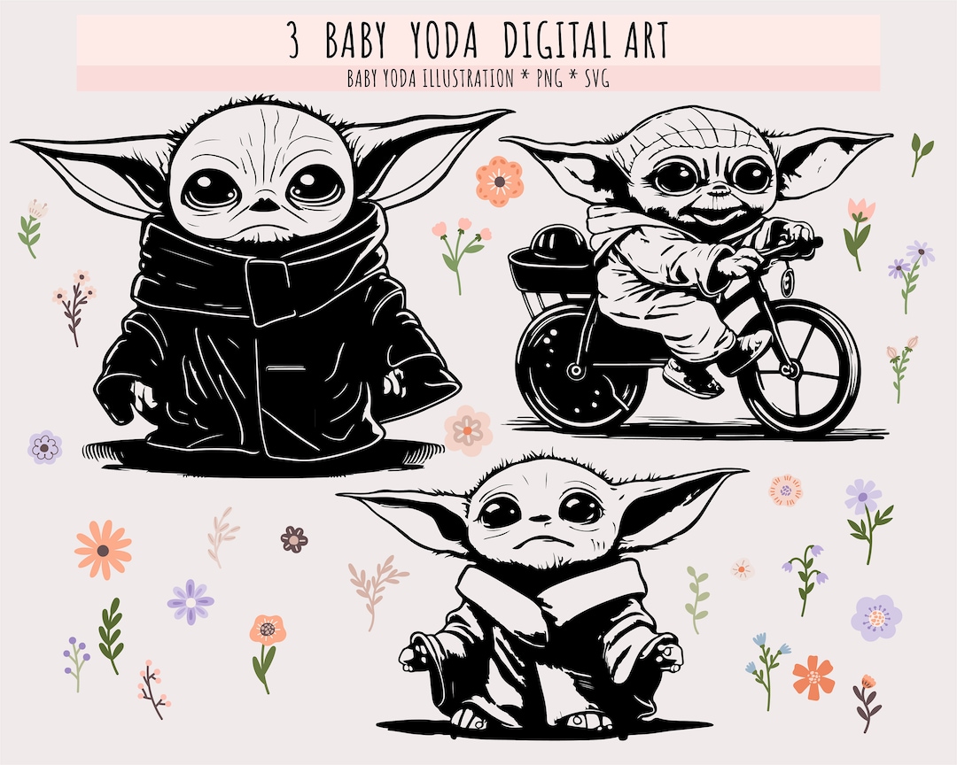 Baby Yoda Svg Bundle, Baby Yoda Riding Bicycle, Cartoon Movie Svg, Png ...