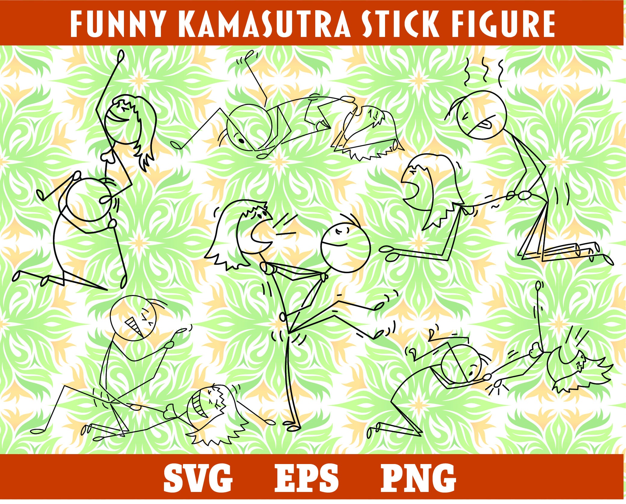 6 Funny Positions Stick Figure Svg Stick Figure Etsy Australia