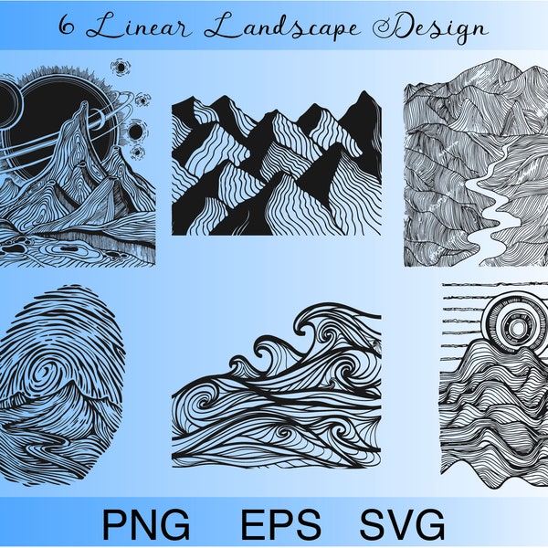 Linear Design Art - Etsy