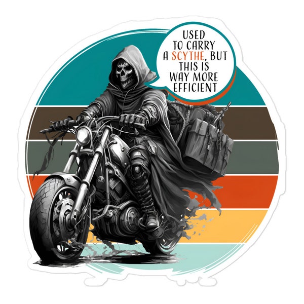 Grim Reaper Motorcycle Decal - Etsy