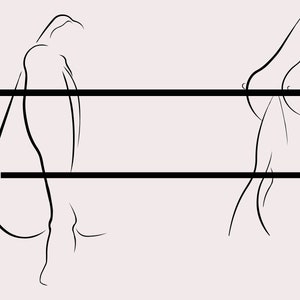 6 Sexy Women Outline SVG, Erotic Woman Outline Silhouette, Line Body ...