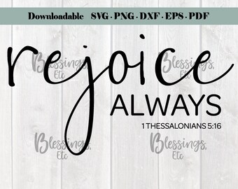 Rejoice Always Svg - Etsy