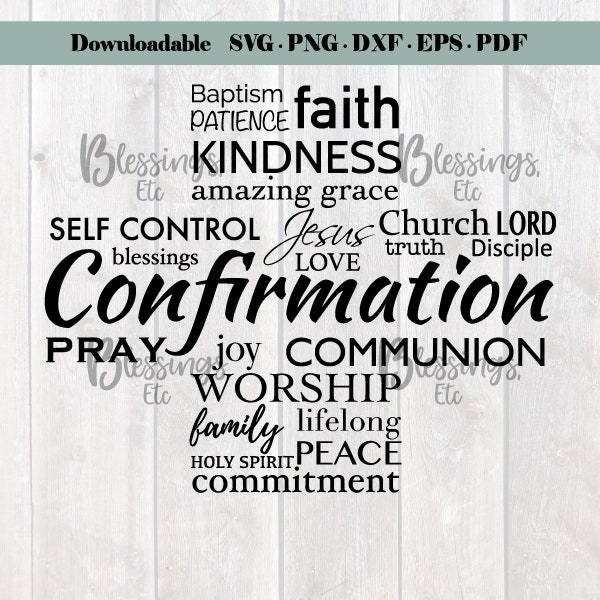 Confirmation Svg - Etsy