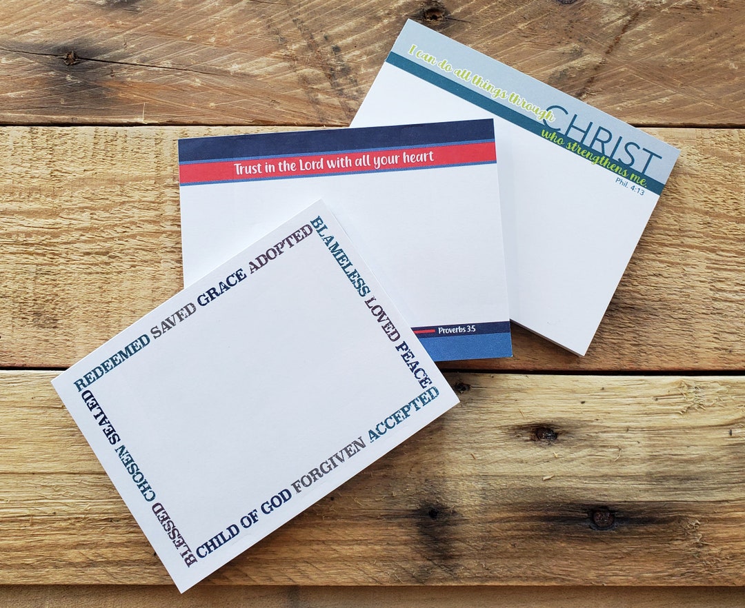 Sticky Notes Inspirational Religious 3-pack, Bible, Trust in the Lord ...