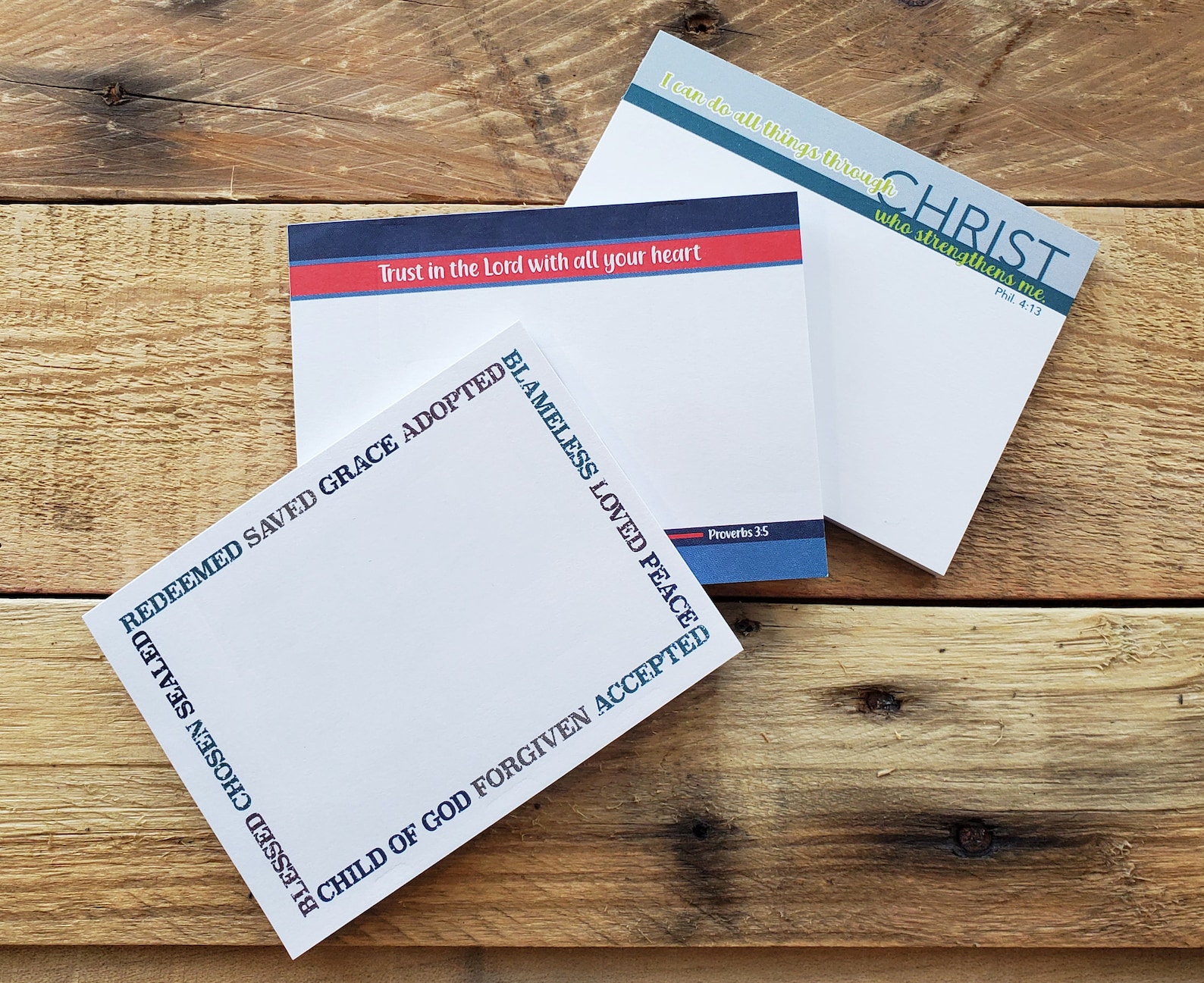 Sticky Notes Inspirational Religious 3-pack, Bible, Trust in the Lord ...