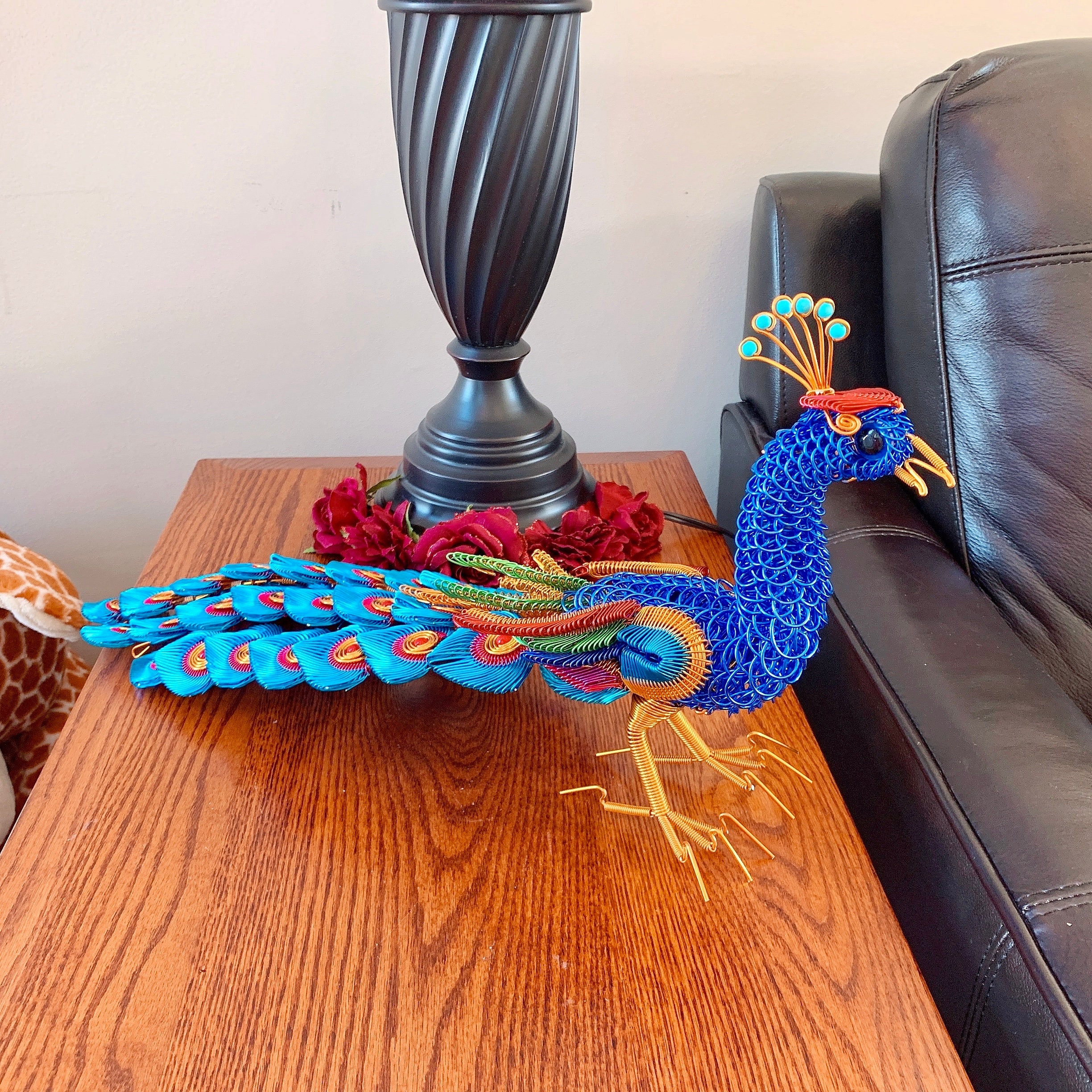 Peacock Wire Figure Handmade Wire Sculpture Modern Wire Art - Etsy