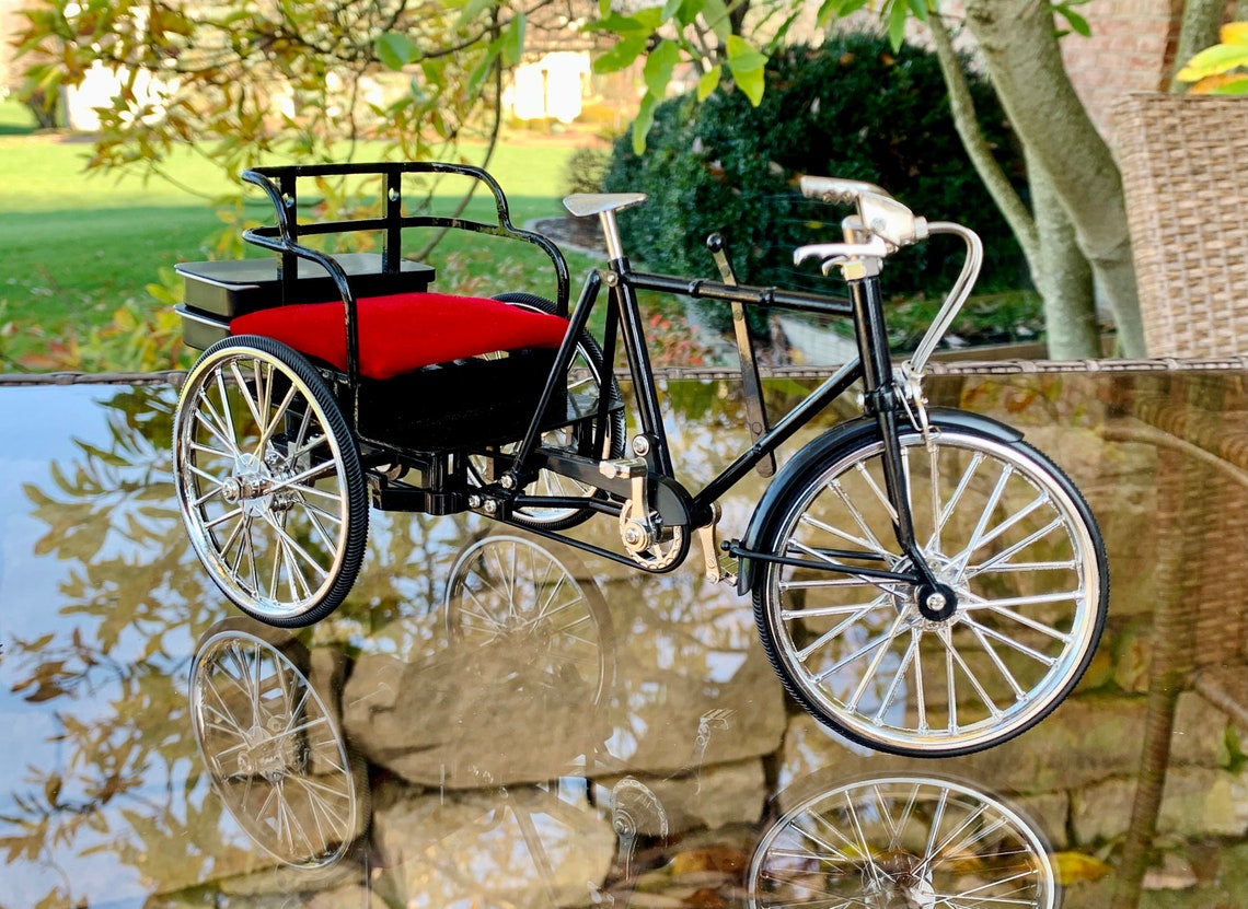 Rickshaw Bicycle model Scale 1:10 Miniature Bicycle | Etsy