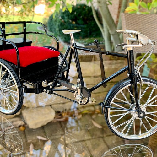 Rickshaw Bicycle Model Scale 1:10 Miniature Bicycle - Etsy