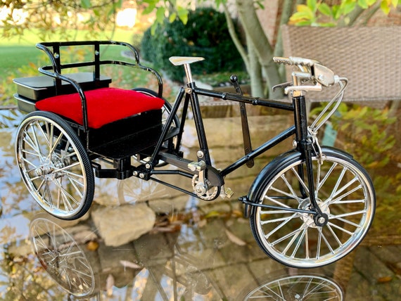 Rickshaw Bicycle Model Scale 1:10 Miniature Bicycle - Etsy