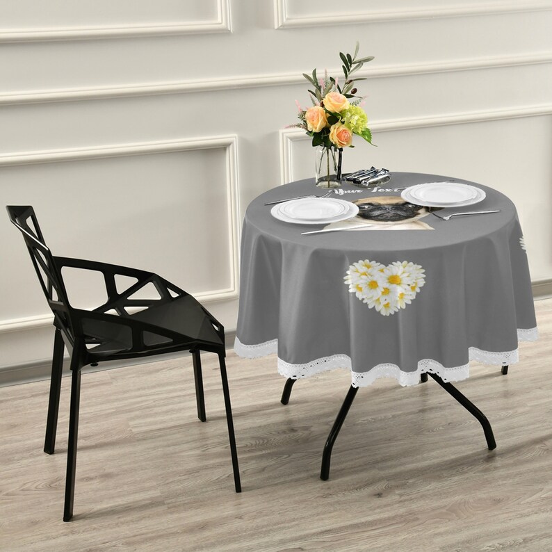 Custom Round Tablecloths Circle Table Covers Photo - Etsy