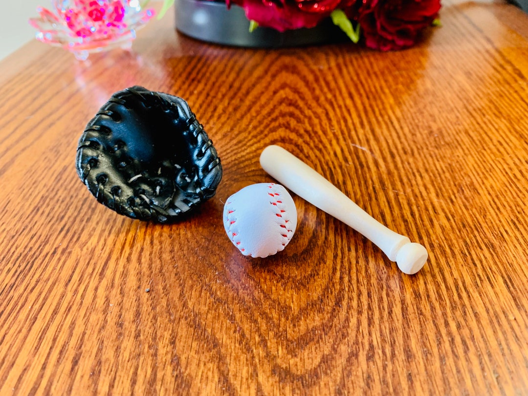 Miniature Baseball Set Mini Baseball Bat Mini Baseball Glove Etsy