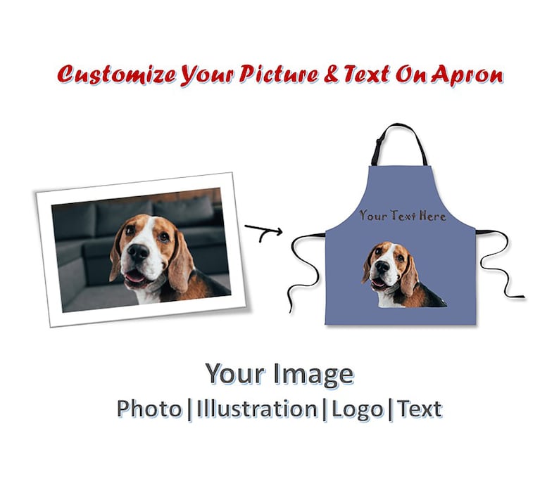 Customize Your Picture & Text on Apron Polyester Handmade - Etsy