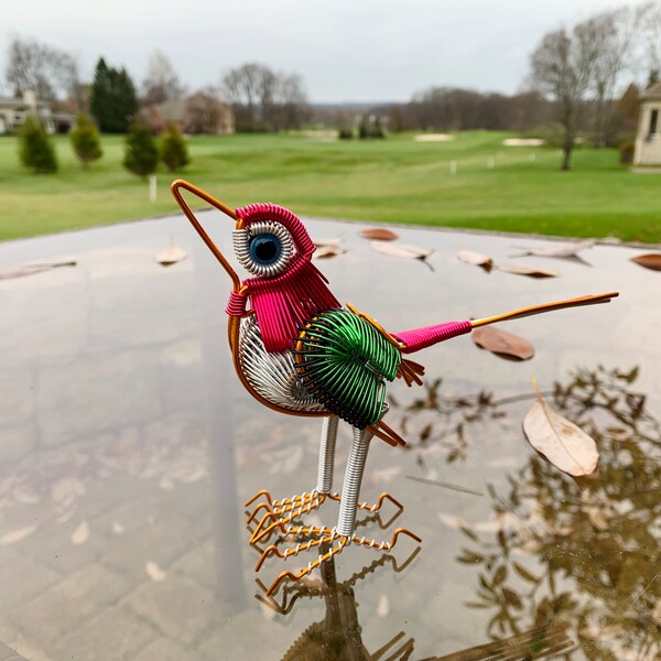 Wire Bird Sculpture - Etsy