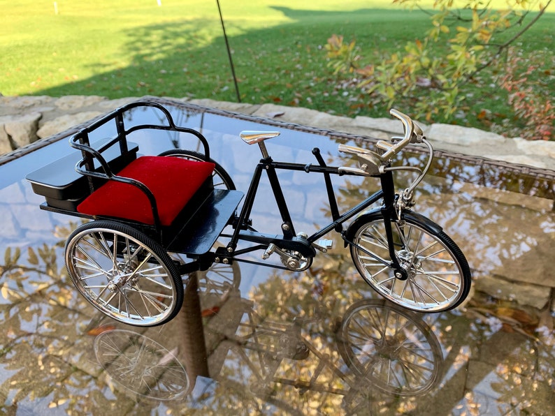 Rickshaw Bicycle Model Scale 1:10 Miniature Bicycle - Etsy