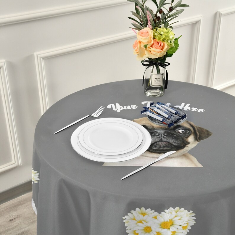 Custom Round Tablecloths Circle Table Covers Photo - Etsy