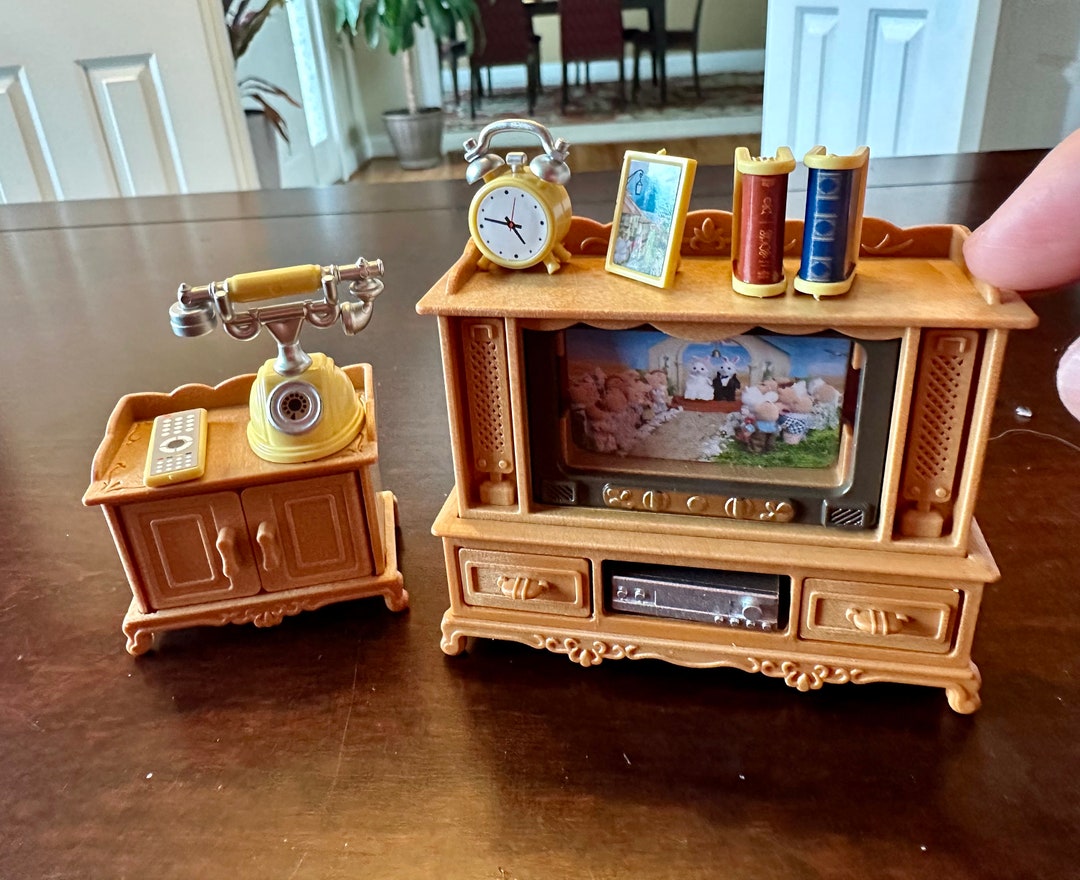 Easy DIY Toys for Kids Mini TV Cabinet Set Dollhouse Furniture TV ...