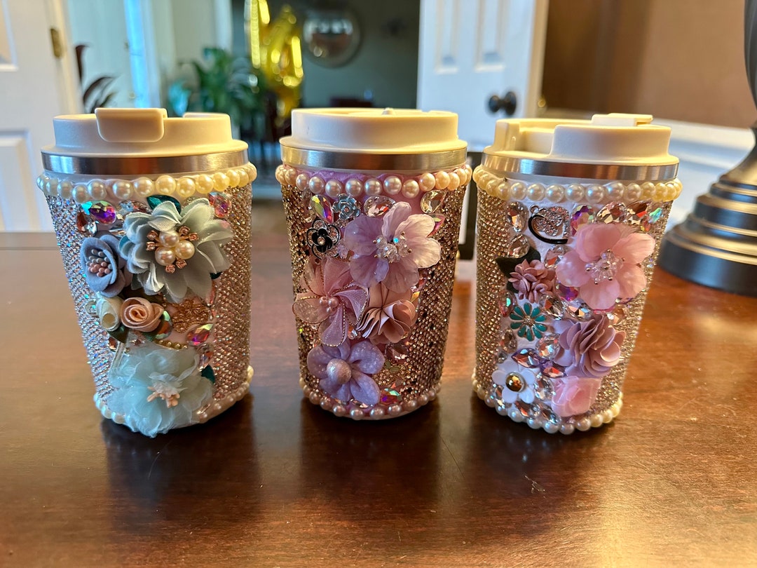 Handmade Bling Tumbler Fancy Tumbler Double-walled Insulated Travel ...
