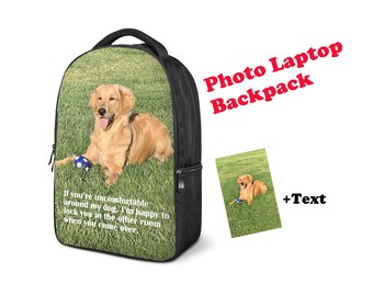 Customize Your Picture & Text on Your Backpack Personalized | Etsy
