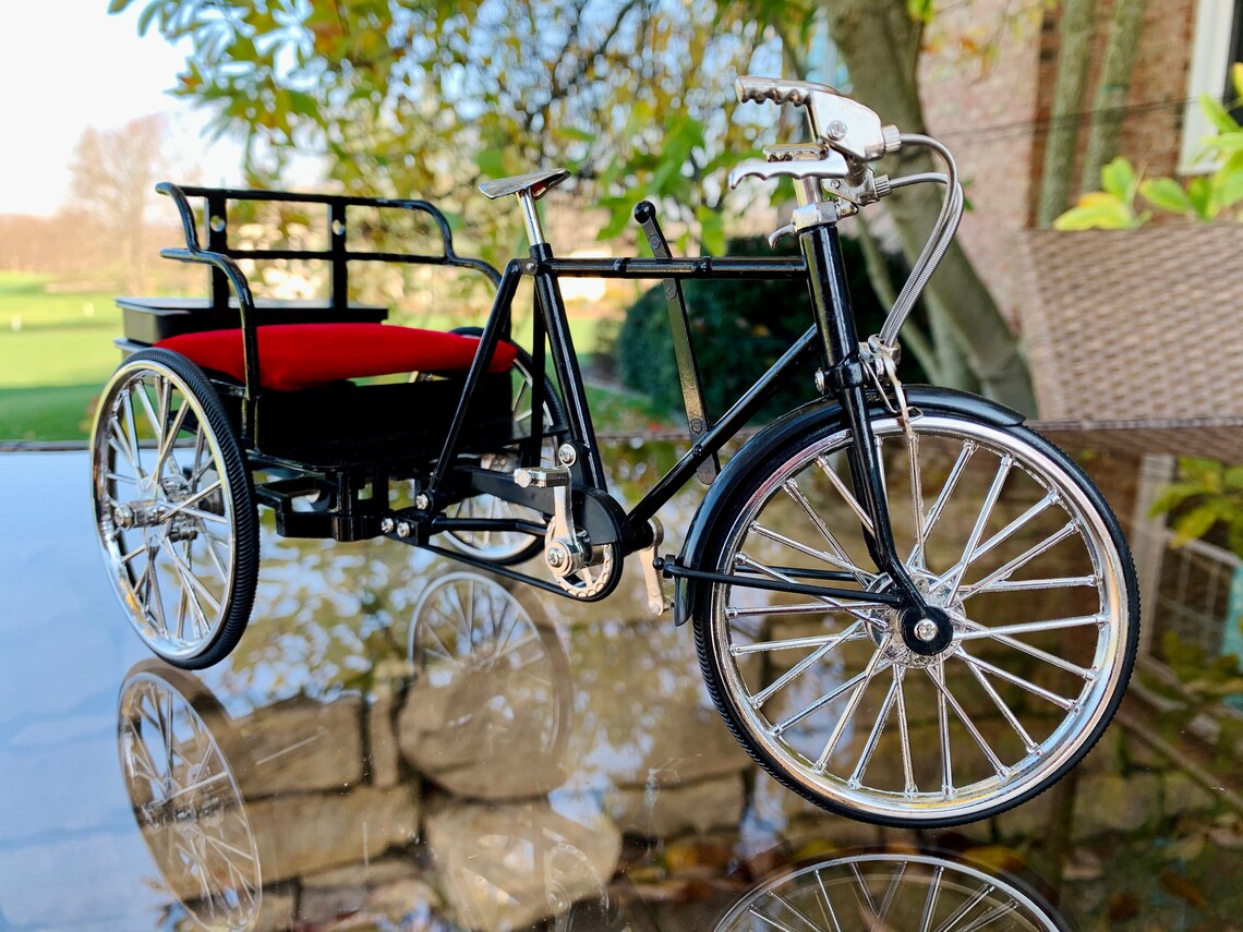 Rickshaw Bicycle model Scale 1:10 Miniature Bicycle | Etsy
