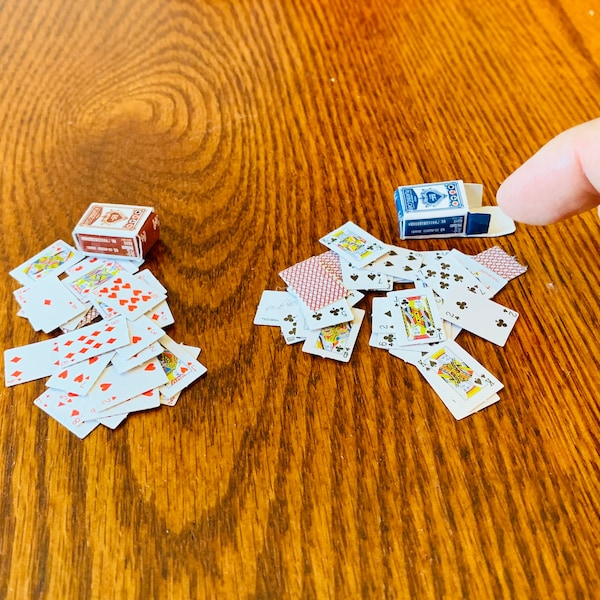 Miniature Playing Cards - Etsy